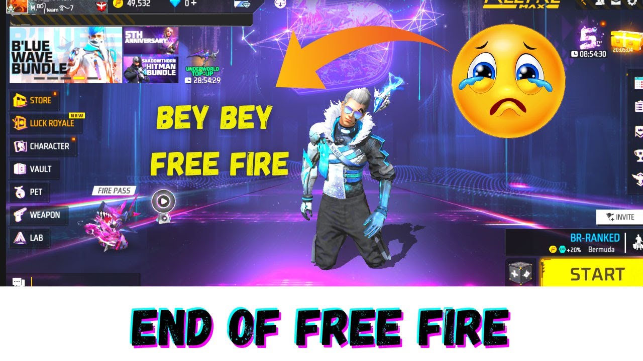 End of free fire 😭 Good bey free fire 😰 Quit youtube - YouTube