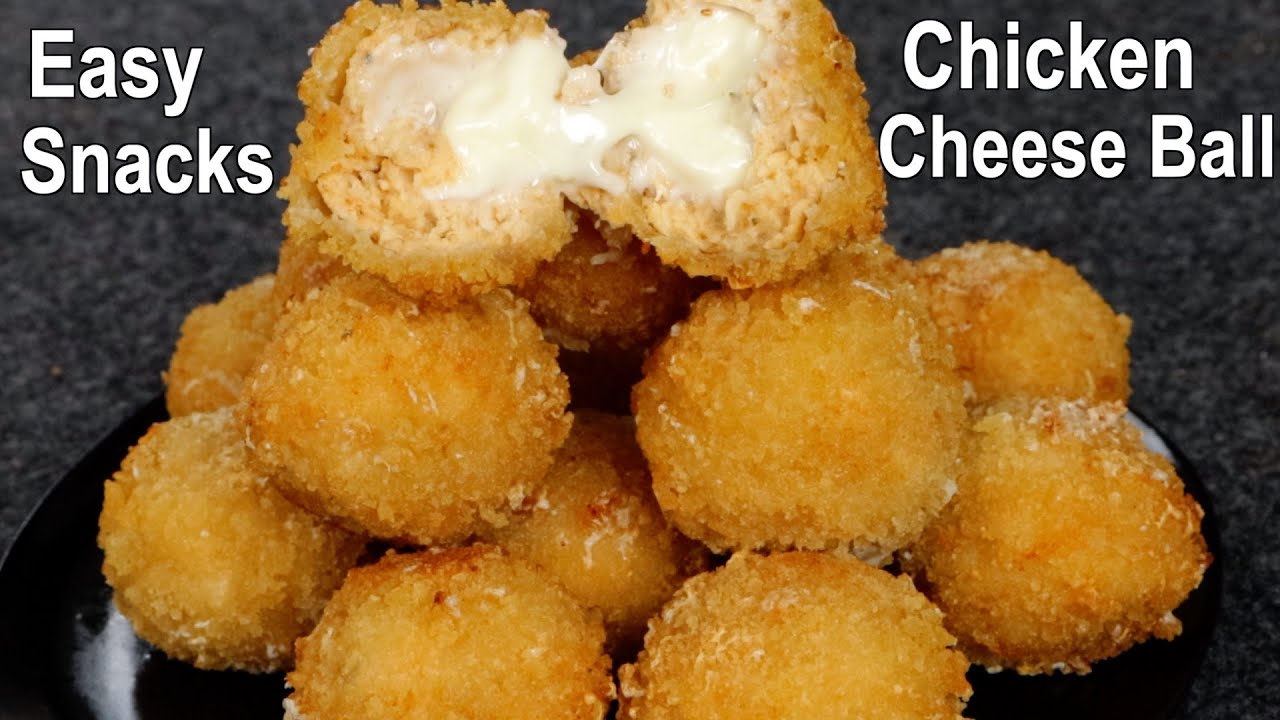 Chicken Cheese Balls Recipe | Easy Homemade Snacks Recipe | Chicken ...