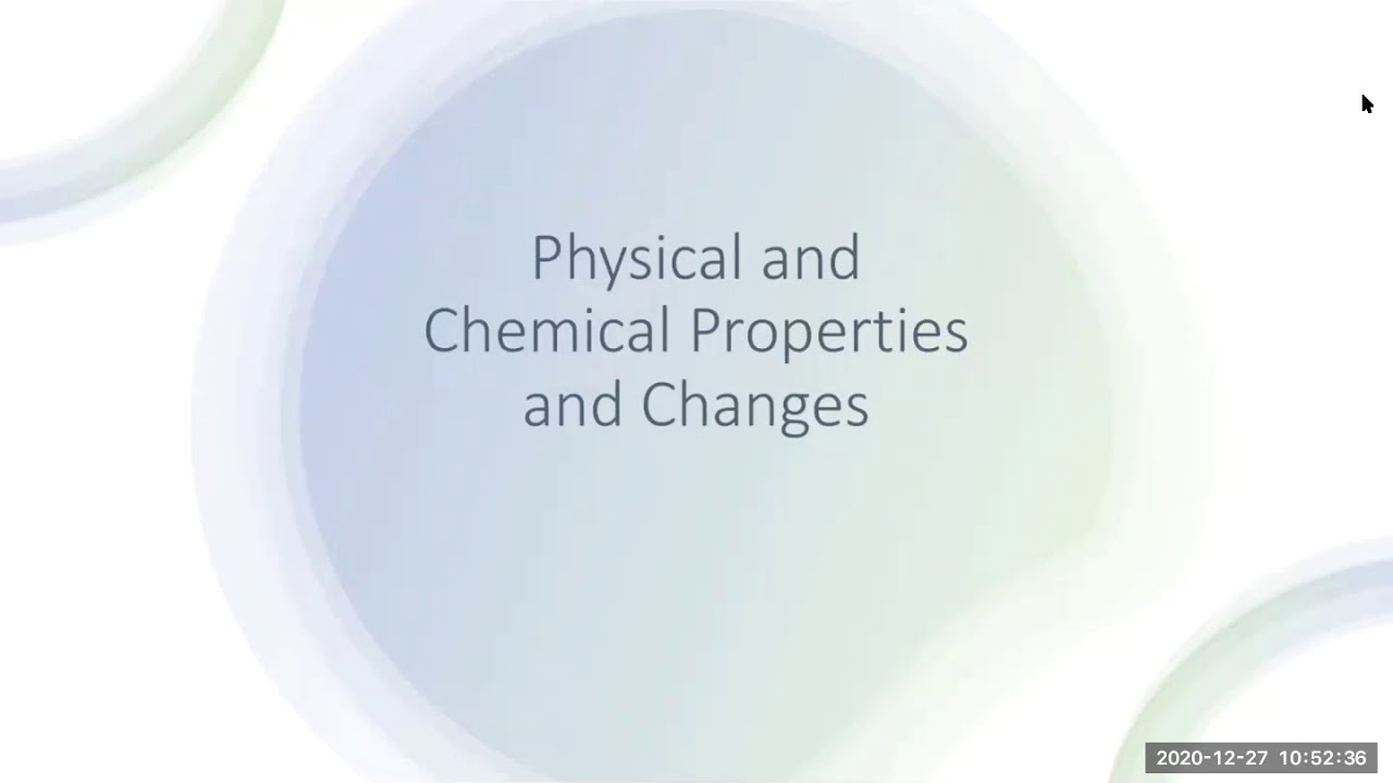 Physical and Chemical Changes and Properties - YouTube