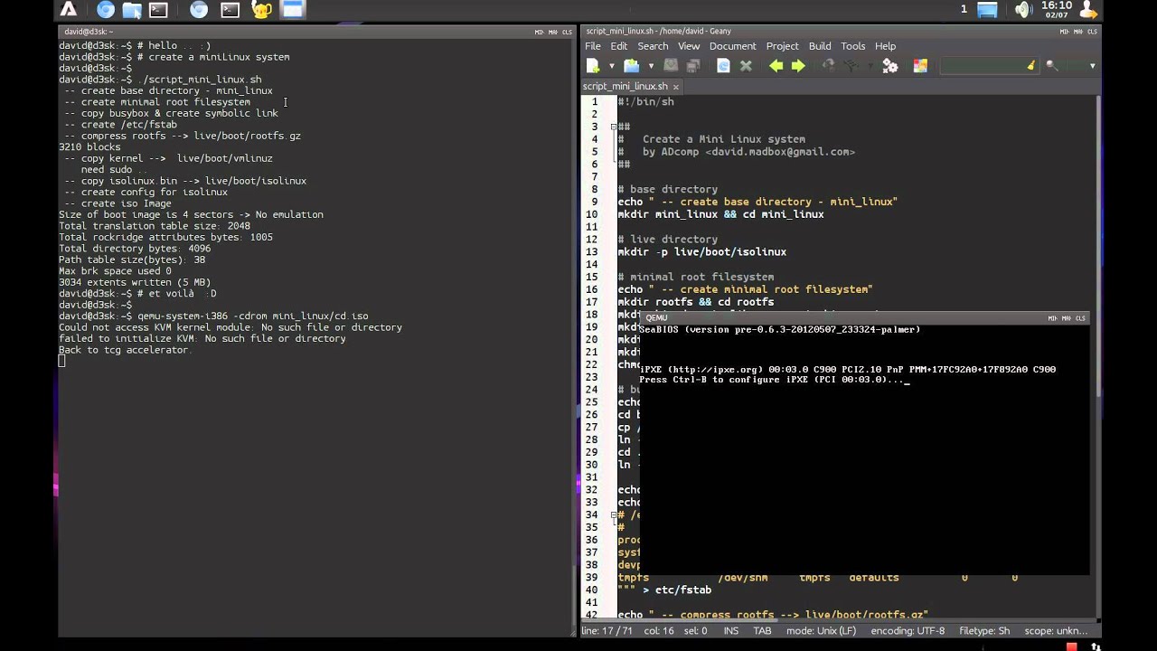 Mini Linux System - YouTube