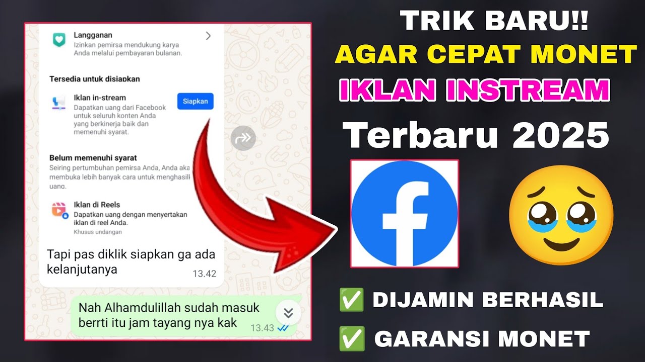 BARU VIRAL!! CARA AGAR CEPAT MONET INSTREAM TERBARU 2025 - CARA AGAR CEPAT MONET FB PRO - YouTube