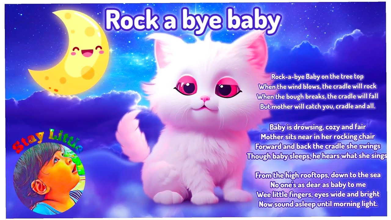 Rock a bye baby lyrics || Lullabies for babies || sleep music for baby ...