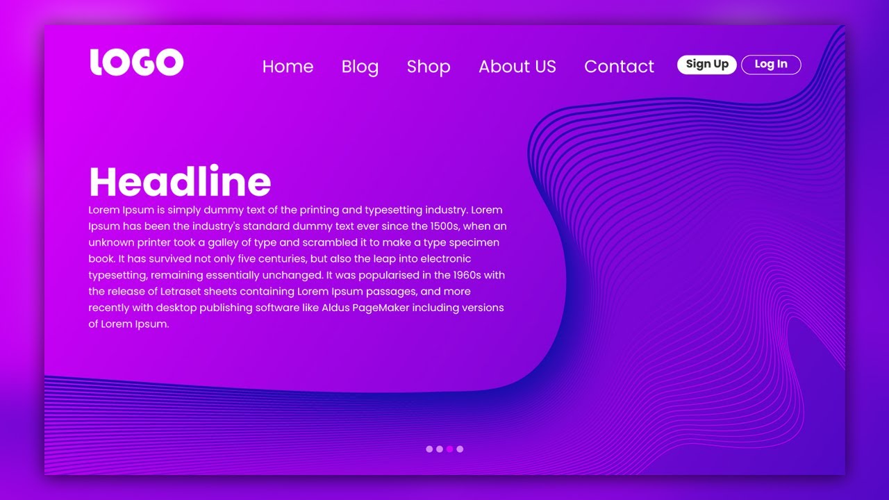 Website Template Design in Illustrator - YouTube
