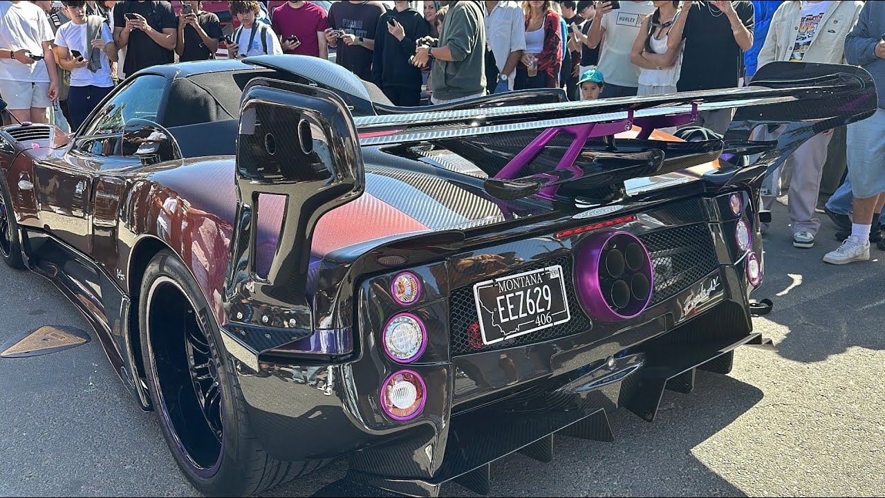 One of One Pagani Zonda AY in full Carbon Fiber leaving Cars ‘N Copters ...