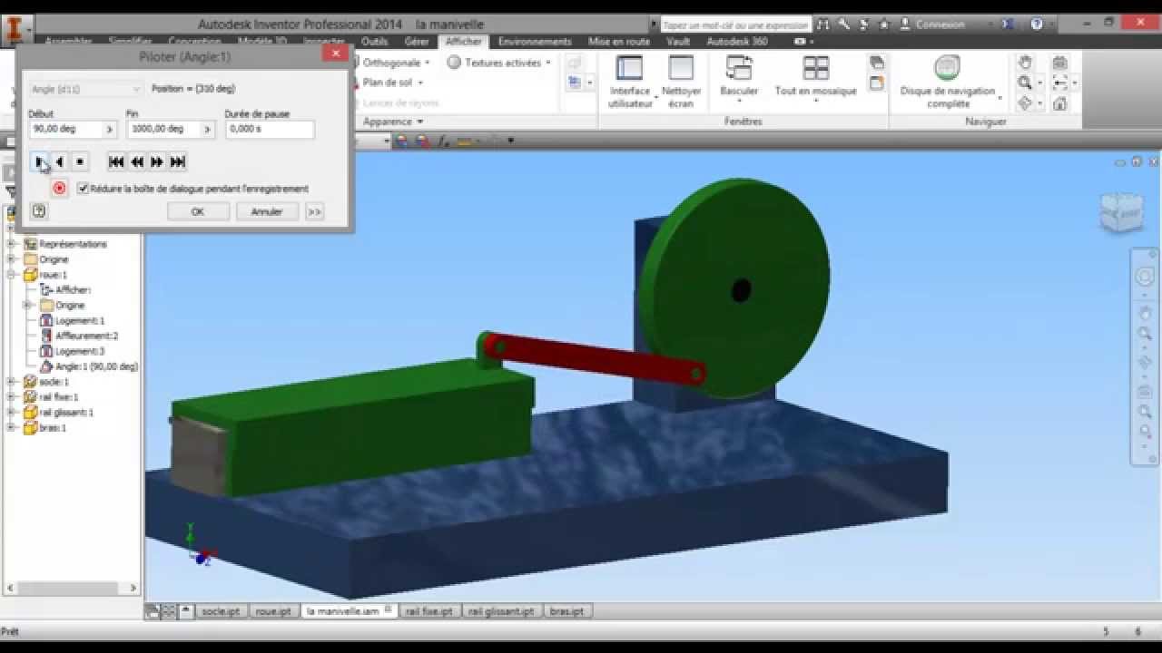 Tuto-33 Autodesk Inventor 2014 Projet, ensemble, contraintes et ...