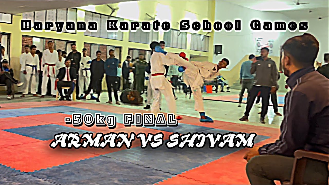 ARMAN VS SHIVAM | Haryana Karate School games | -50kg Final Round # ...