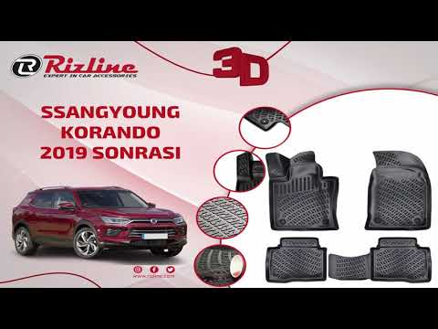 Rizline SsangYong Korando 2019 Sonrası 3D Havuzlu Paspas
