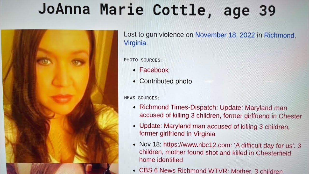 RICHMOND VA NOV 18 2022 JoANNA MARIE COTTLE 39 EX BOYFRIEND ACCUSED OF ...