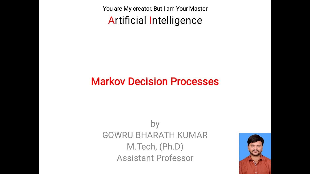 Markov Decision Processes in Artificial Intelligence - YouTube