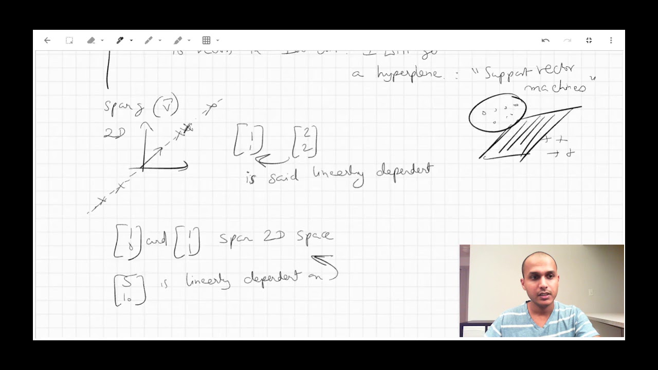 Linear Algebra for Analytics 02 Span Basis and Linear Dependence - YouTube