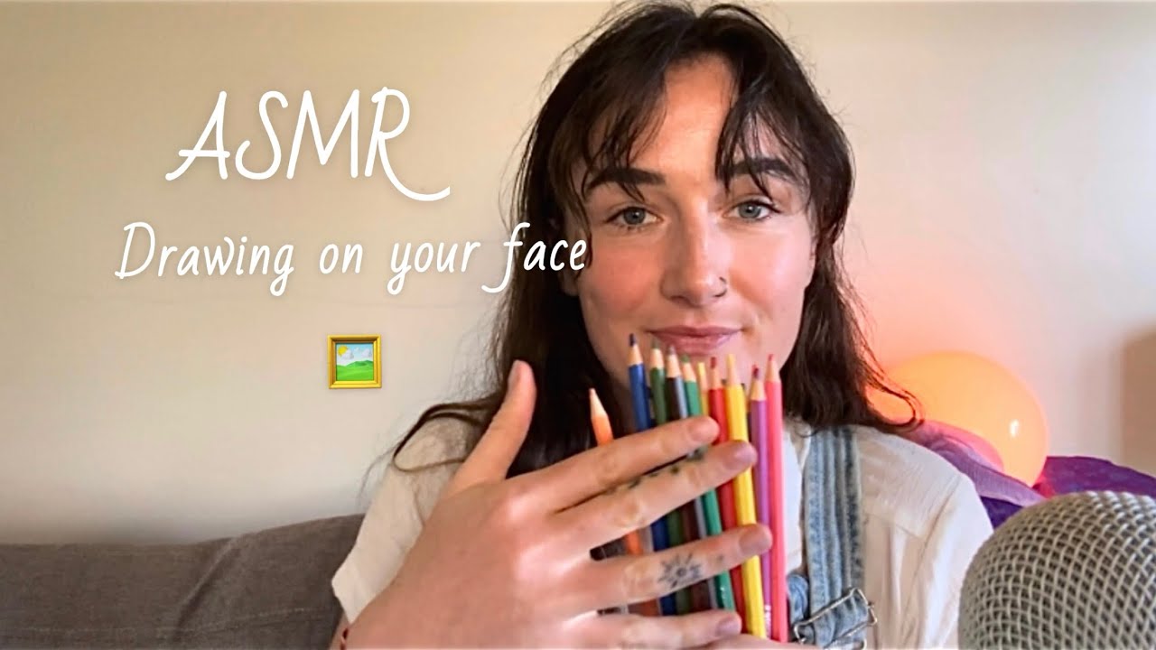 Asmr | Drawing on your face ️ bed time scratches - YouTube