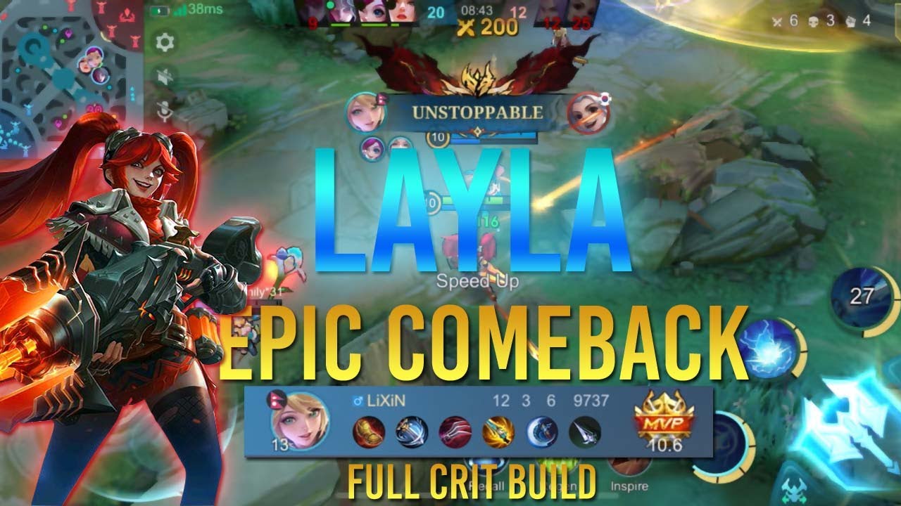 Layla How To Comeback full crit build 2025 - YouTube