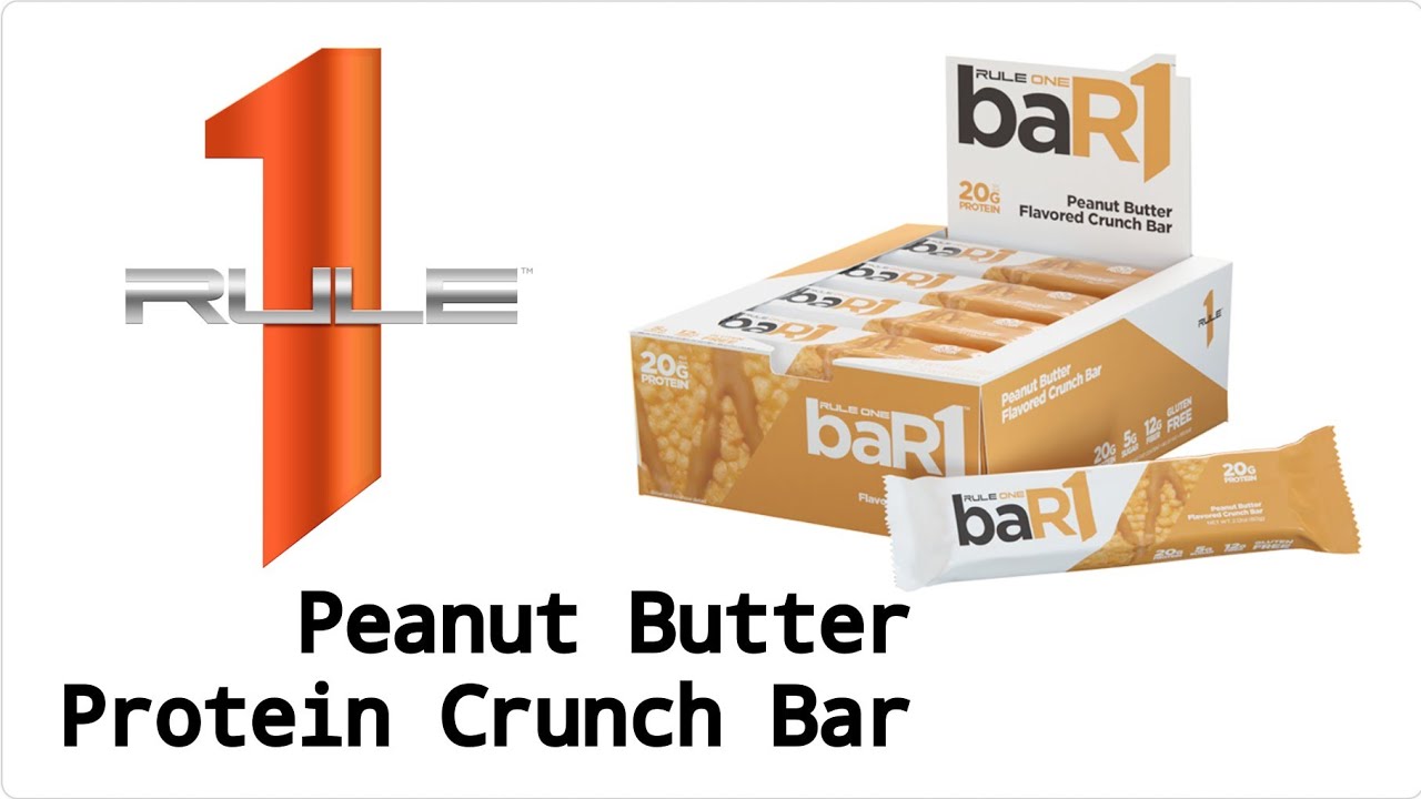 Rule 1 Protein - Peanut Butter Crunch Protein Bar - YouTube