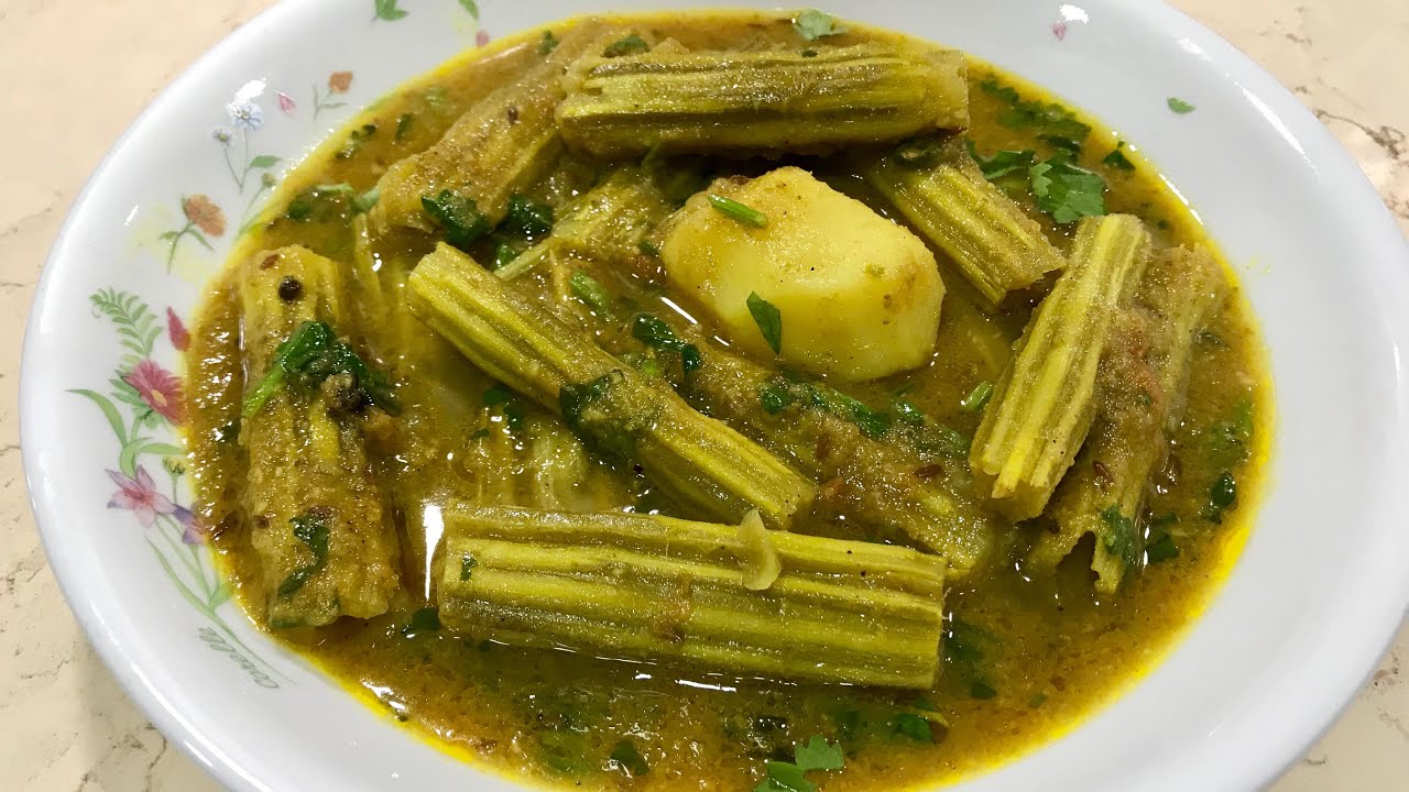 Sweet and sour drumstick ( saragva ni sing nu shak ) ( sekta ni sing ...