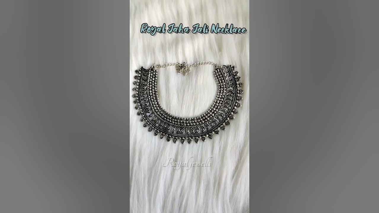 Royal Jaha Jali necklace | Royal jewells #jewellery #viral #oxidised #fashion - YouTube
