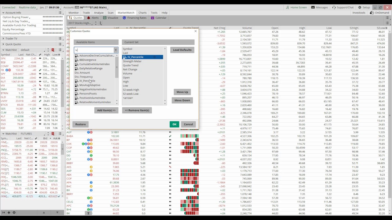 How to Set a Watch List from a Scan in Think or Swim (TOS) - YouTube