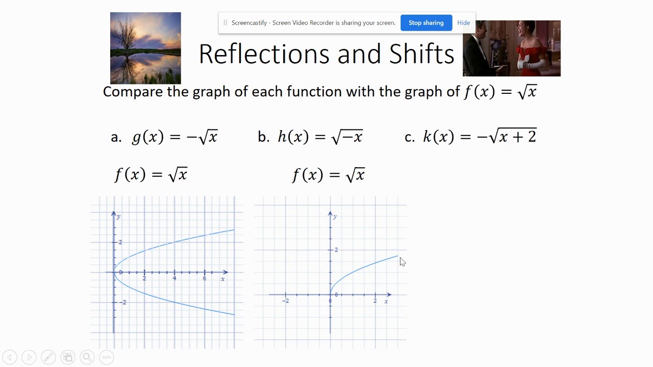Reflecting Across Y With Square Root Function YouTube Reflecting Across Y With Square Root Function YouTube