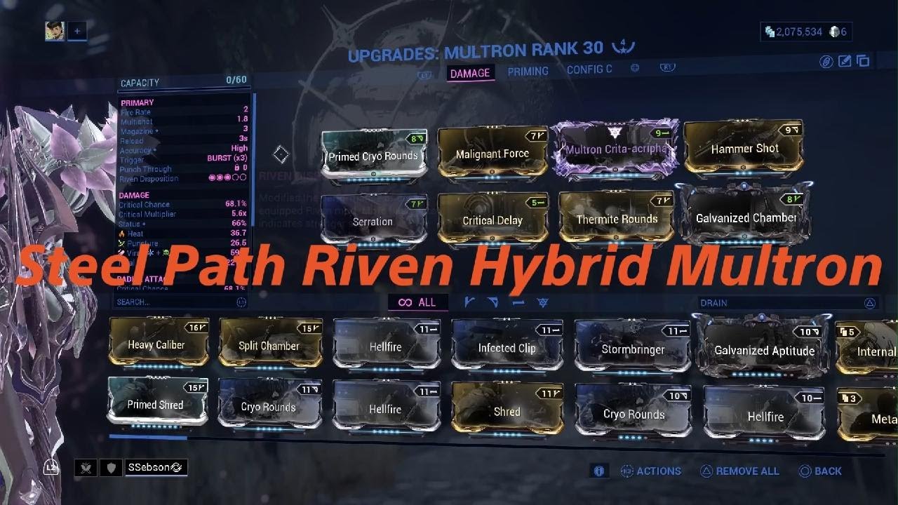 Steel Path Riven Hybrid Multron (The Verglas Competitor) - YouTube