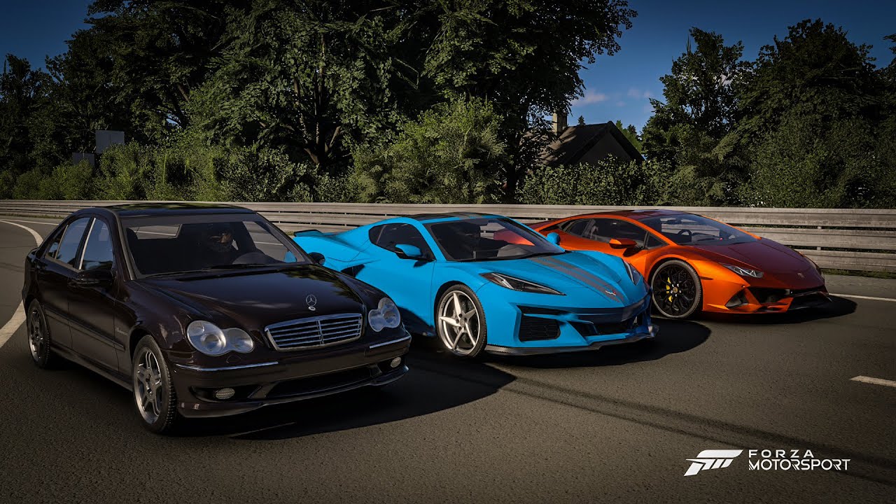 Forza Motorsport Drag Race: Mercedes-Benz C32 AMG (517hp) vs Huracan ...