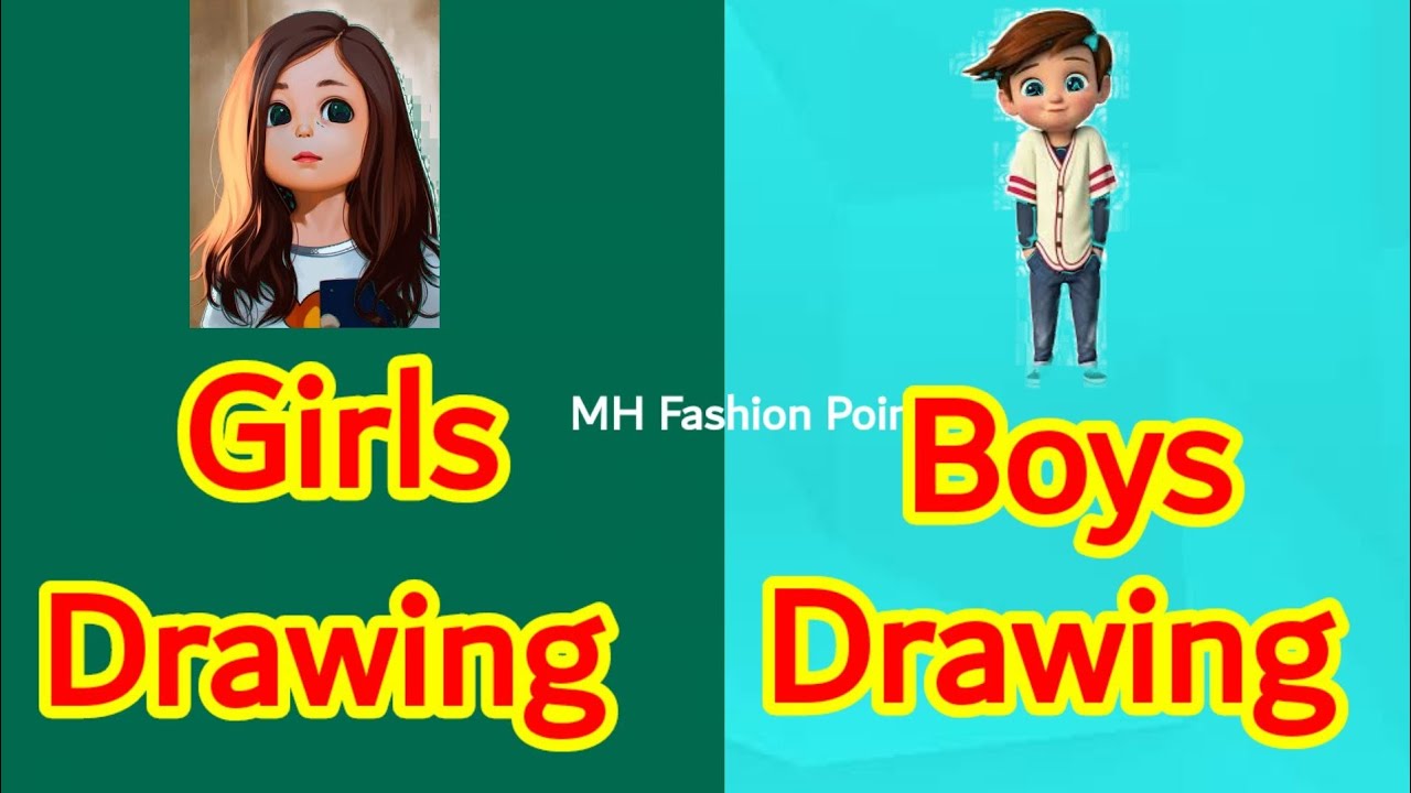 Girls drawing Vs boys drawing - YouTube