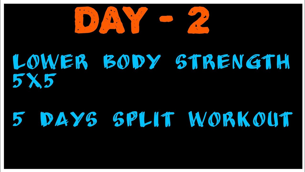 5 Days split body workout | Lower body strength | DAY - 2 - YouTube