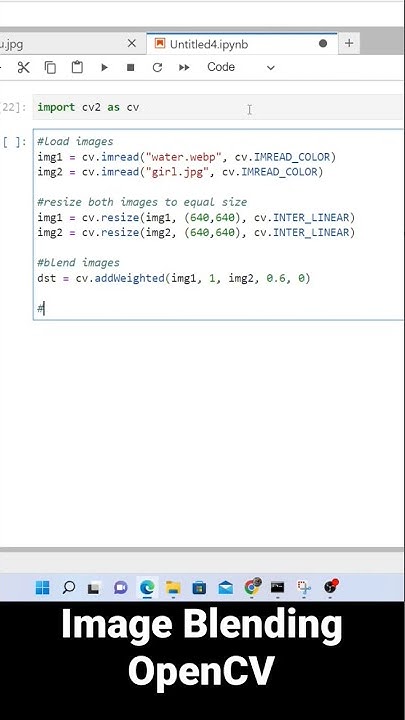 Image Blending Opencv Shorts Shortsyoutube Python Opencvpython Opencvpython Robotics Youtube 