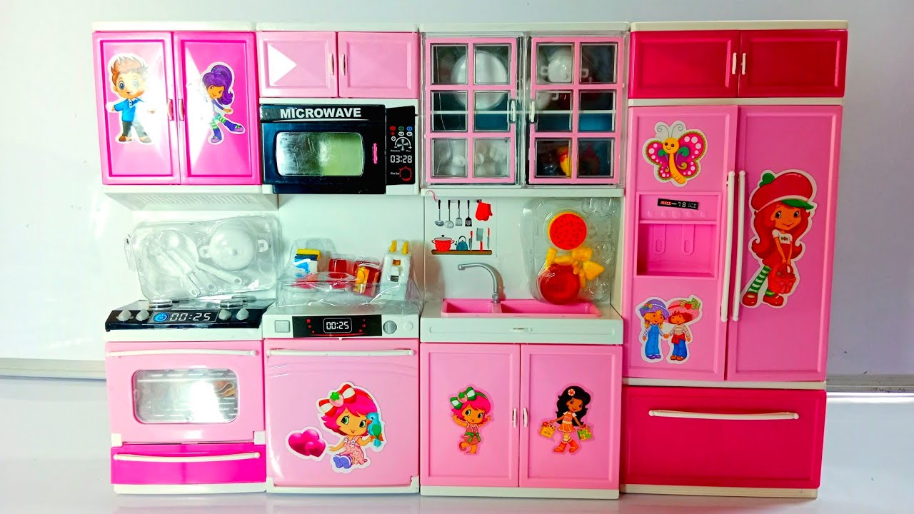 Unboxing New Barbie Kitchen Set || Pearl Kitchen Play Set - YouTube