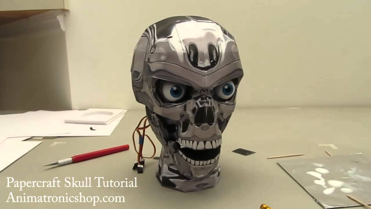 12 Papercraft Skull Tutorial - Finished - YouTube