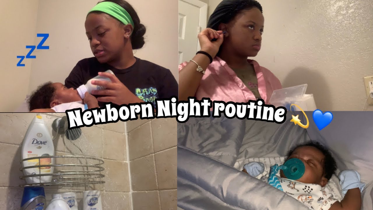 Newborn Night Routine| One Month Old💙 - YouTube