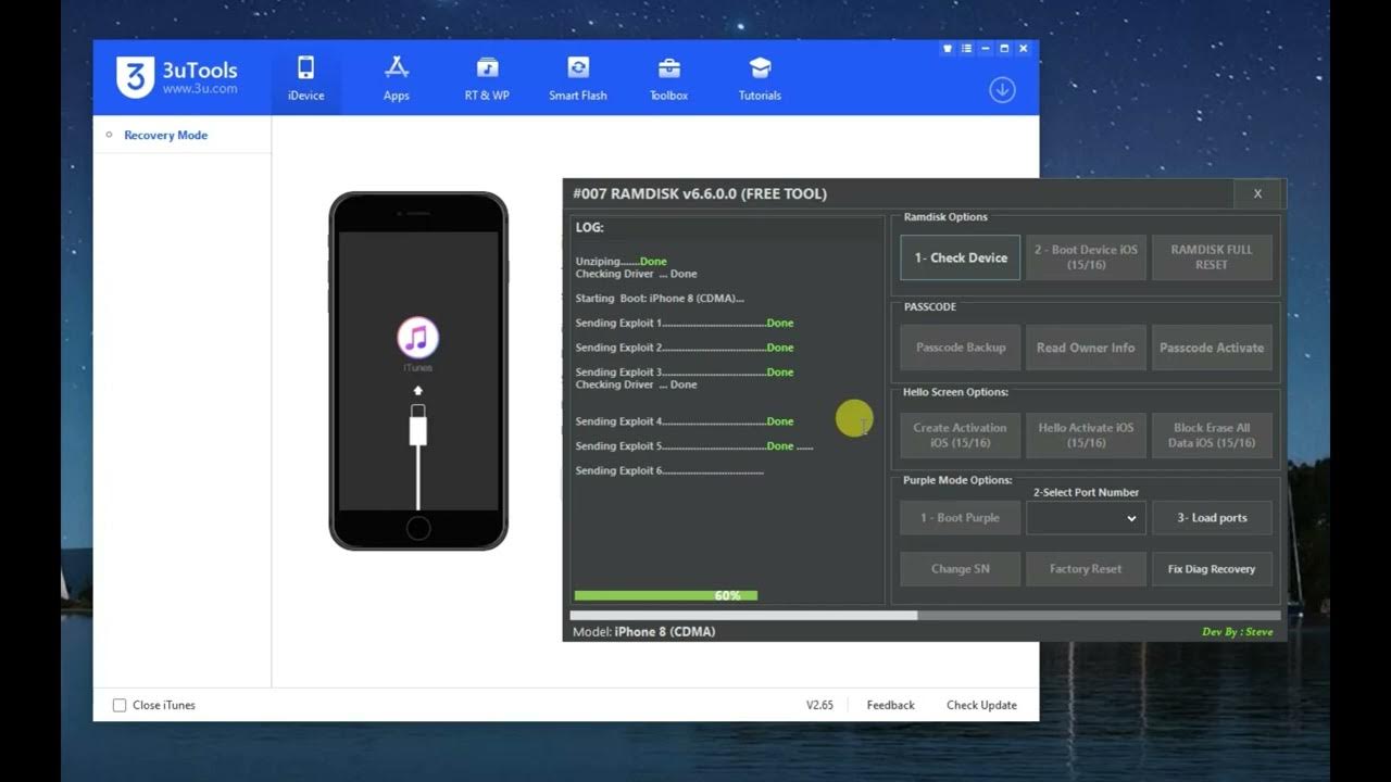 FREE ICLOUD BYPASS TOOL FIX DRIVER AND FIX PWNDFU STEPS BY #007 RMDISK TOOL 6.6V - YouTube