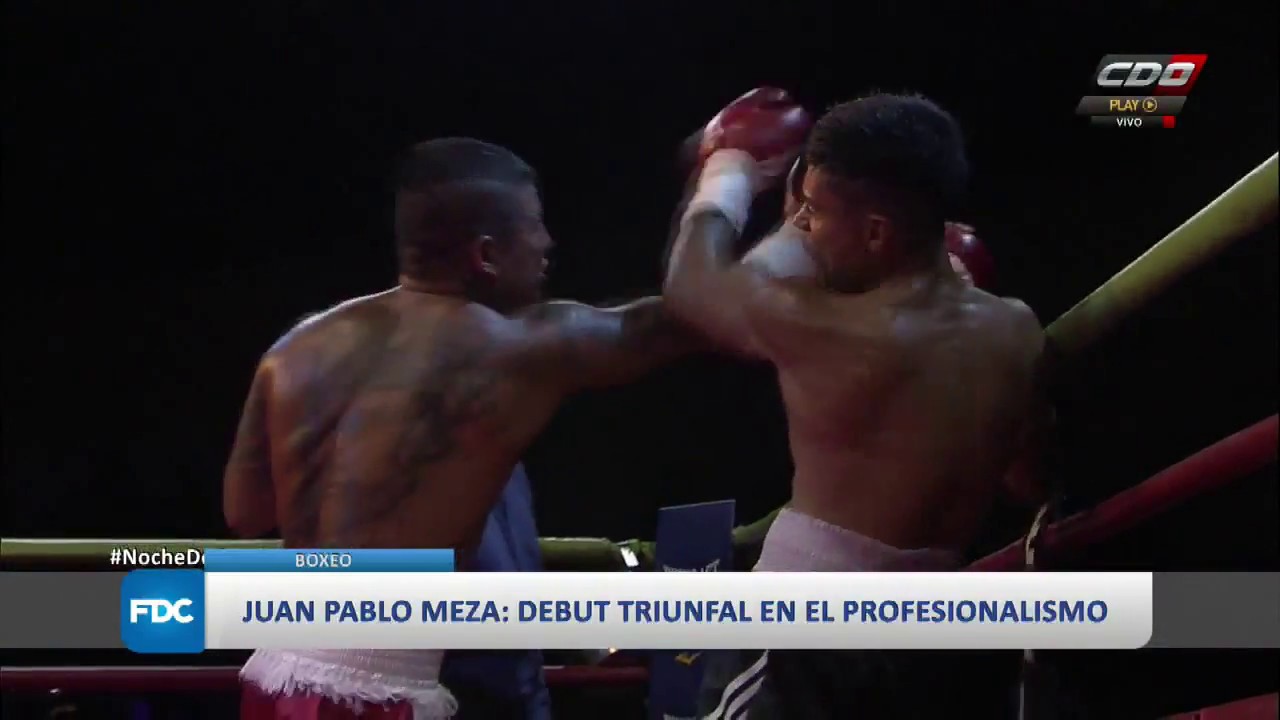 El debut triunfal en el profesionalismo de Juan Pablo Meza - YouTube