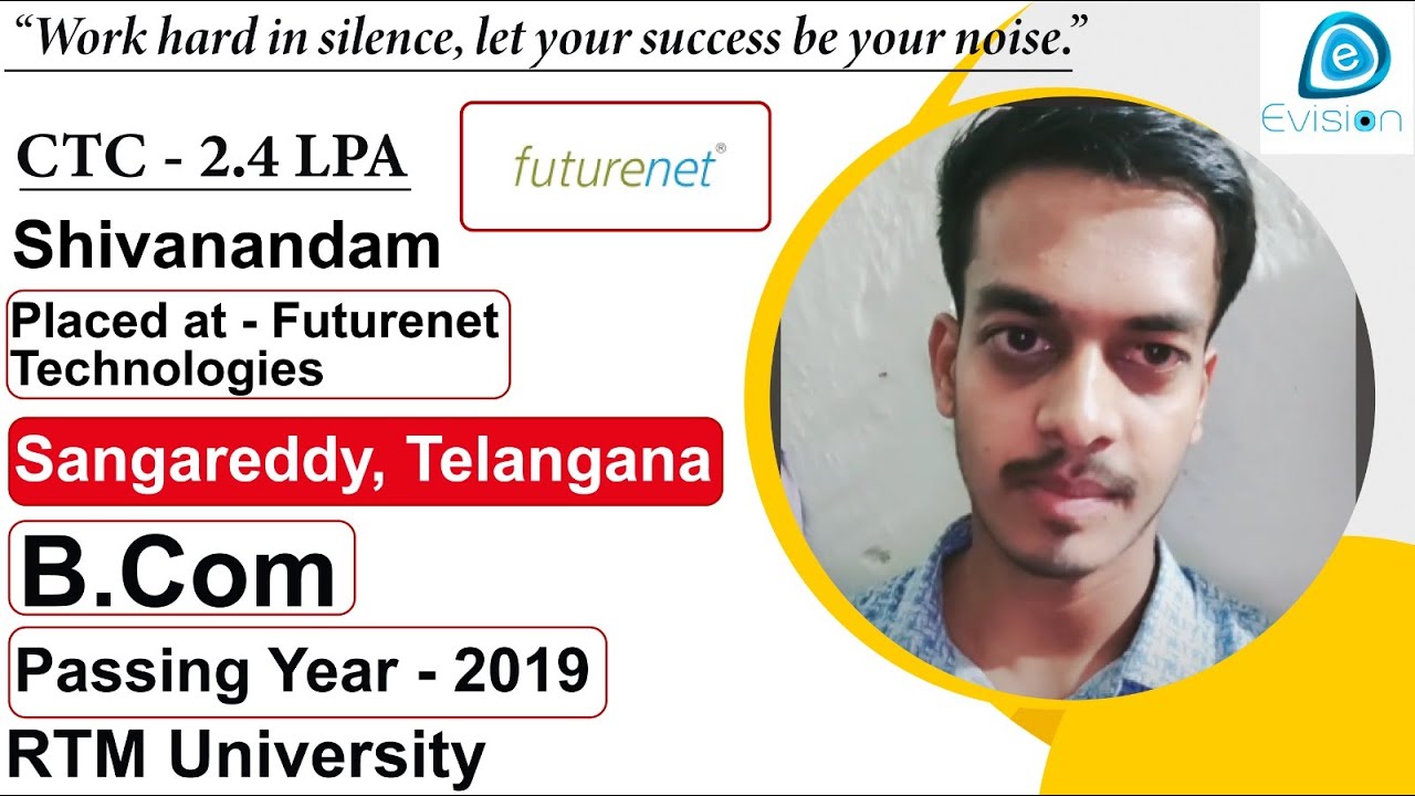 Congrats, Shiva |Selected in Futurenet Technologies| 2.4 LPA |B.Com ...