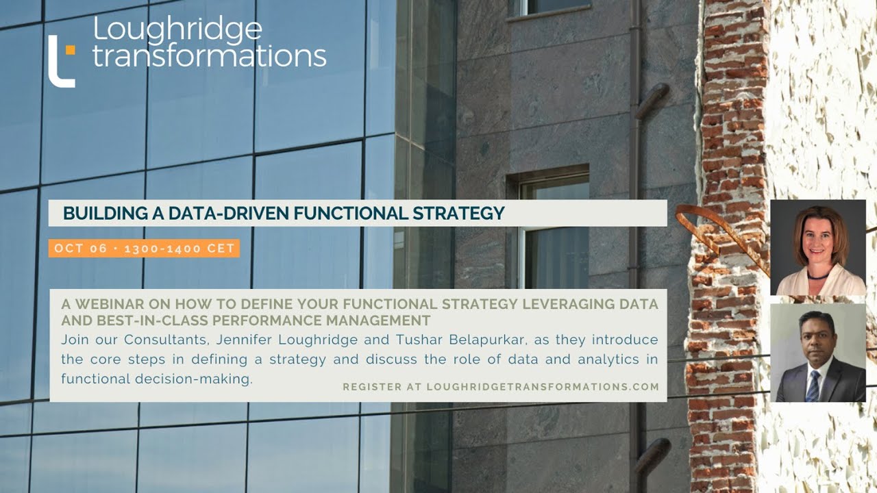 Loughridge Transformations: Webinar - Building a Data-Driven Functional Strategy - YouTube