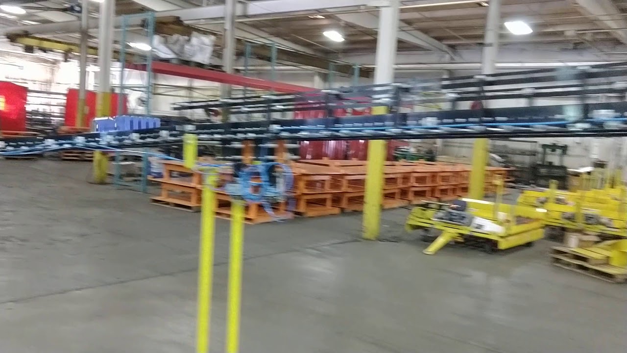 Hovair Automotive - Tote Flow Rack Blue Steel and Pneumatic Pump Up ...