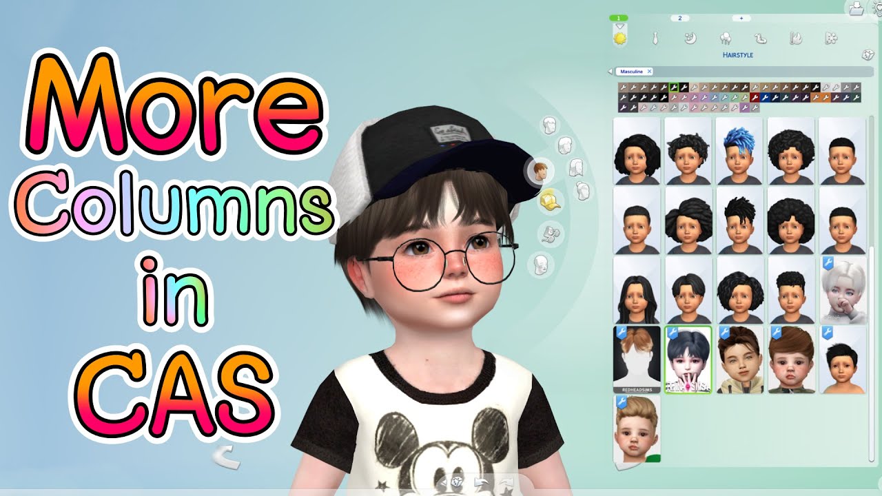 [แนะนำมอดTS4] เพิ่มแถวแสดงไอเทมในโหมดสร้างซิมส์ (More Columns in CAS ...