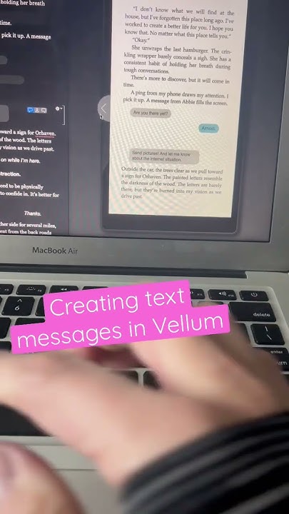 Create text messages in your book with Vellum | Book formatting - YouTube