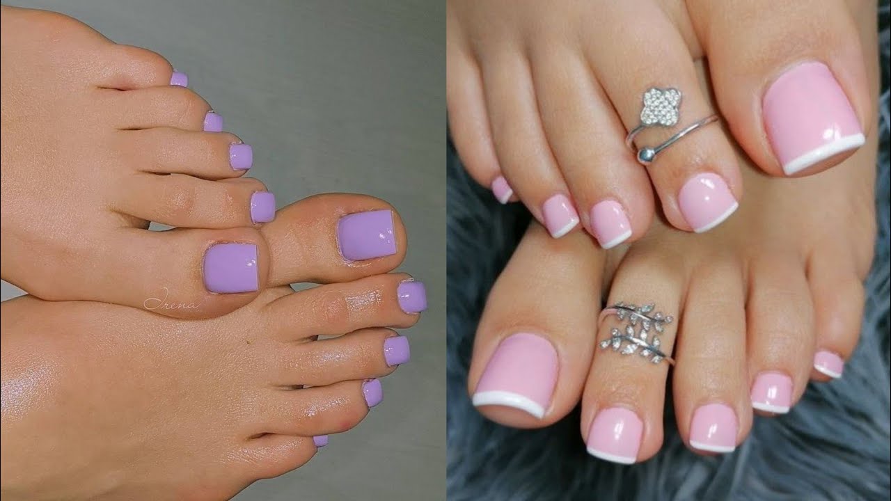 Exceptional designs of toe nails// Nicely done french nails easy to do ...