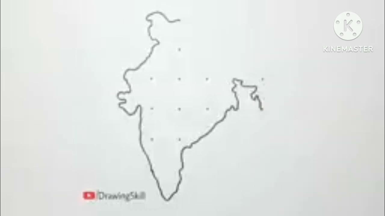 India map easy trick । How to draw Indian map - YouTube