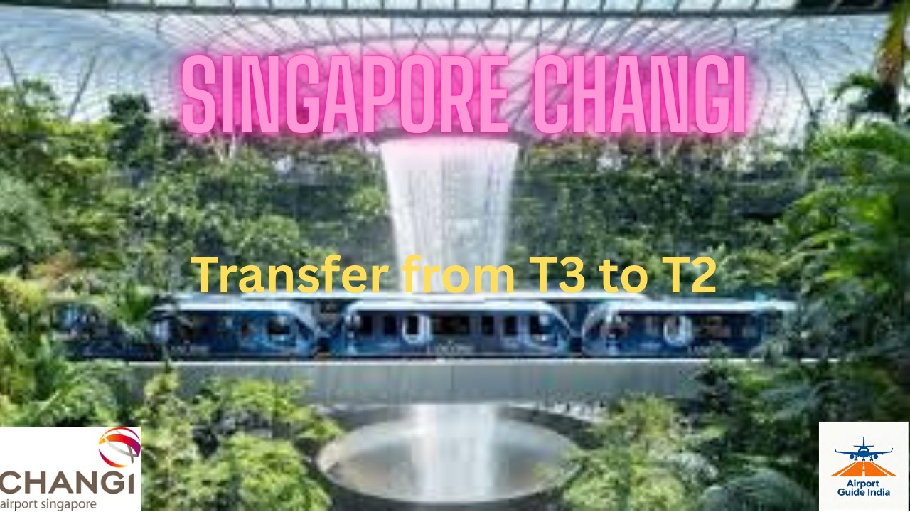 Changi Airport transfer from T3 to T2 - YouTube