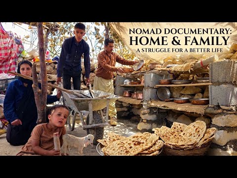 🪵 A Day with Iranian Nomads | Making Traditional Kitchen Shelves with Wood and Stone 🏔️🔥#Nomad Life