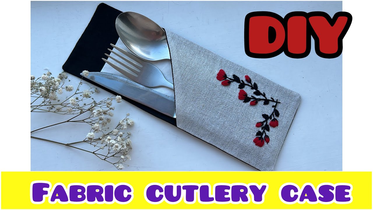 DIY Cutlery Holder, Handmade Table Decor Idea, DIY Stylish Fabric ...