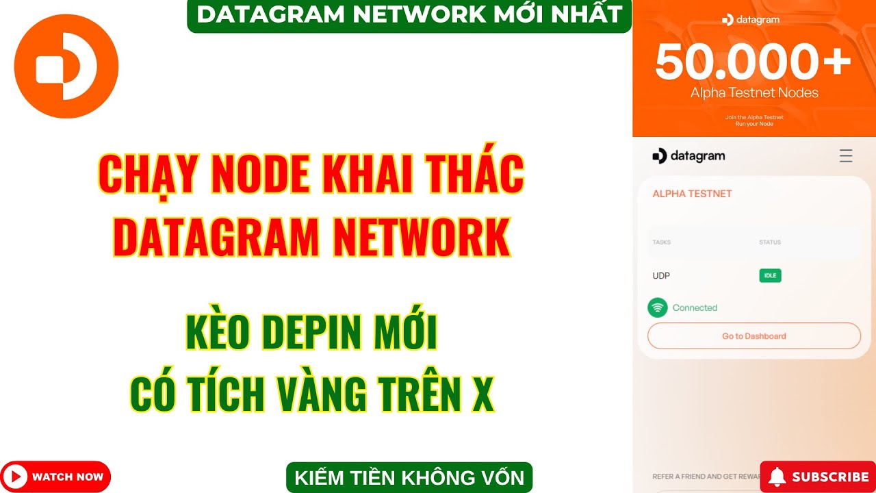 Datagram Network - Kèo Depin Mới Có Tích Vàng Trên X - Tham Gia Ngay - YouTube