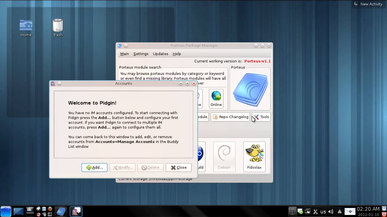 Porteus Package Manager ... a preview - YouTube
