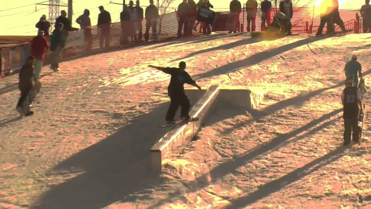 Ruby Hill Rail Yard rail jam competition by winter park 2010 - YouTube