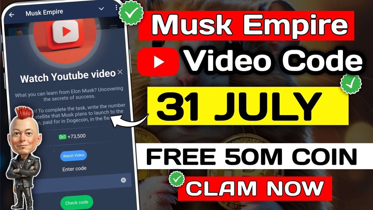 Musk Empire YouTube video Code | Musk Empire Video Code Episode 12 | Musk Empire Today video ...