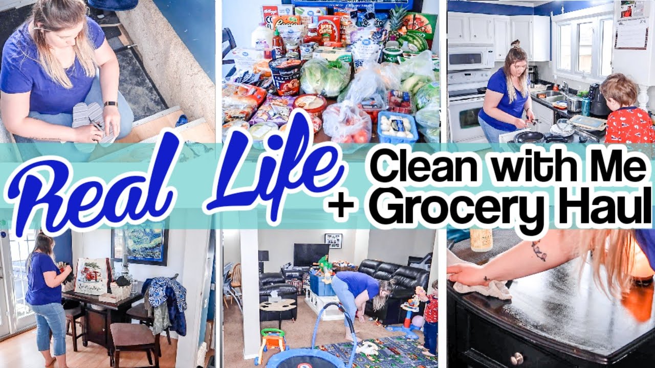 REAL LIFE Clean With Me and GROCERY HAUL! | WALMART GROCERY HAUL ...