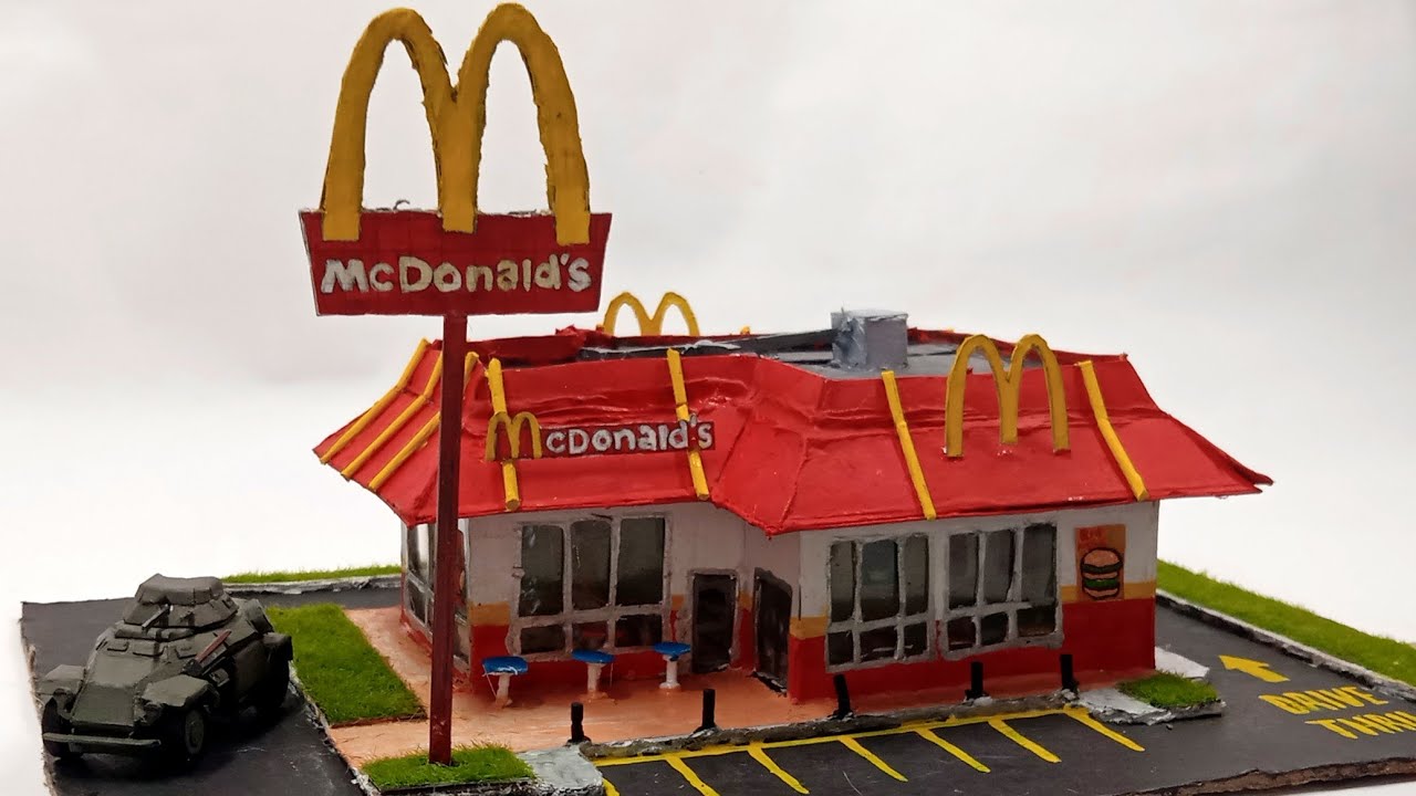 I Made CARDBOARD Classic McDonald’s Diorama - YouTube