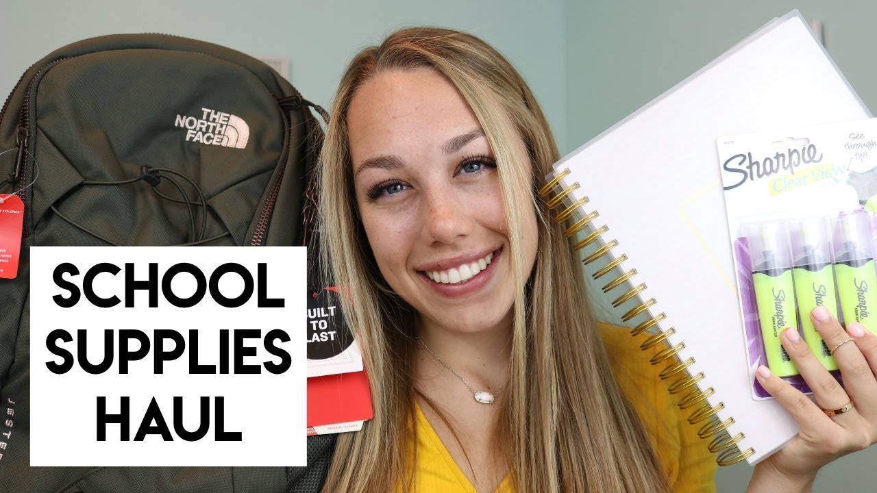 what's in my college backpack + school supplies haul - YouTube