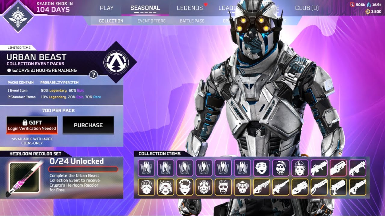 Apex Legends New Urban Beast Collection Event & Heirloom Changes - YouTube