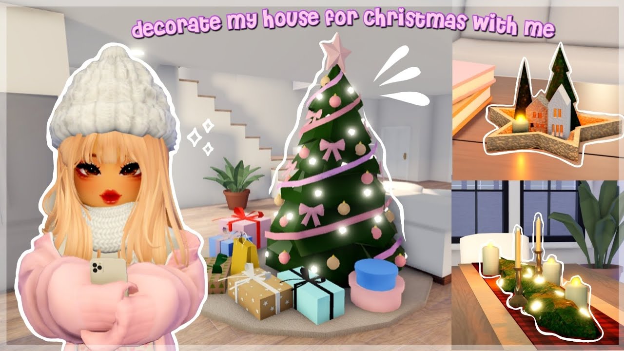 decorate my house for Christmas with me 🏠🎀🎄 | berry avenue vlog ...